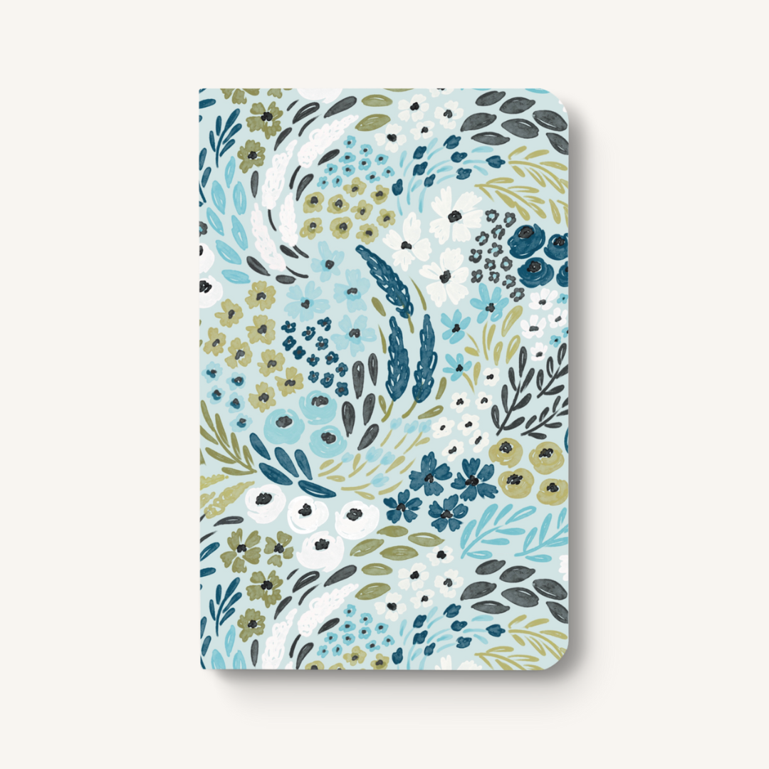 Waterfall Floral Dotted Notebook – Floral Journal for Creative Ideas ...
