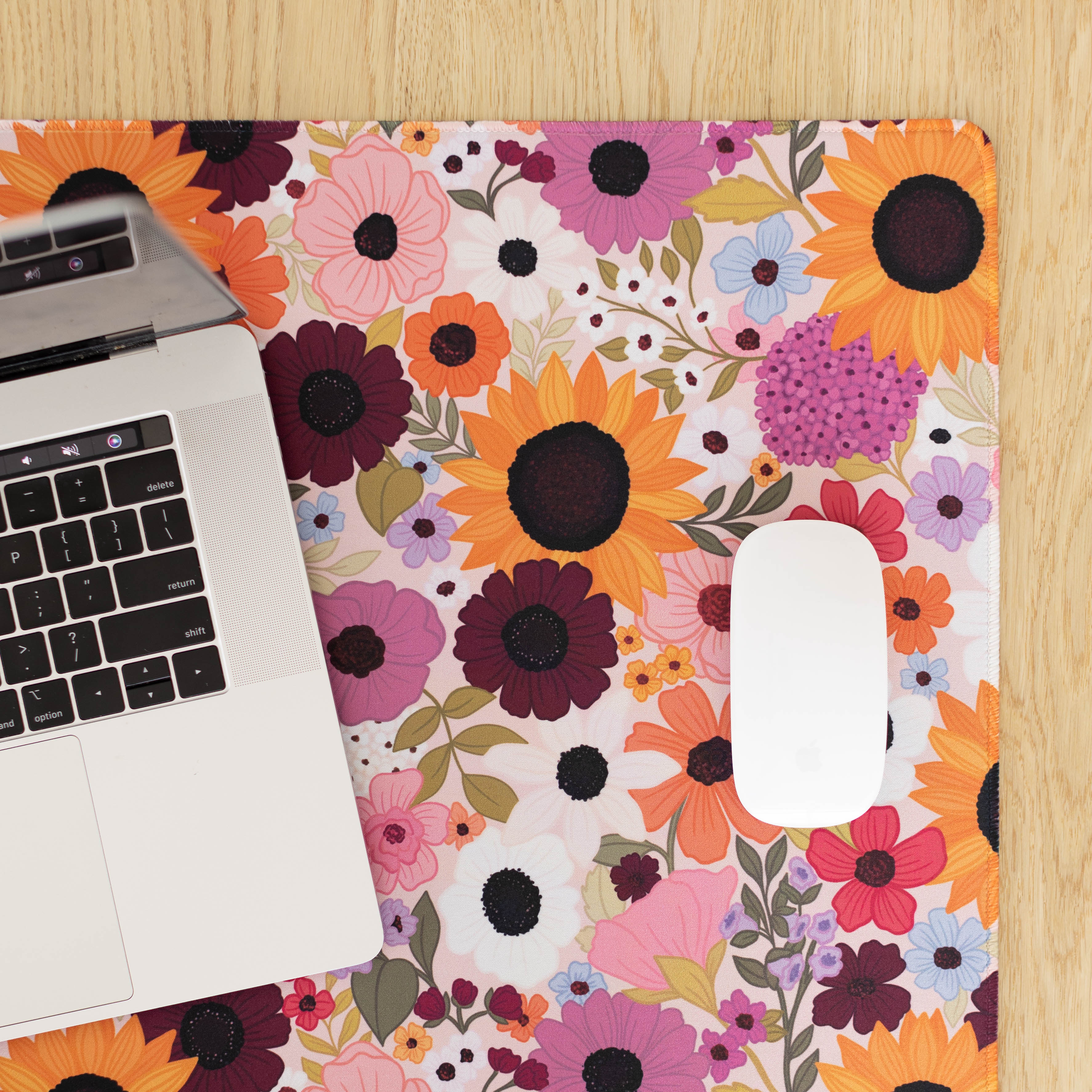 Rainbow Garden Desk Mat – Vibrant Floral Styles for a Bright Office ...