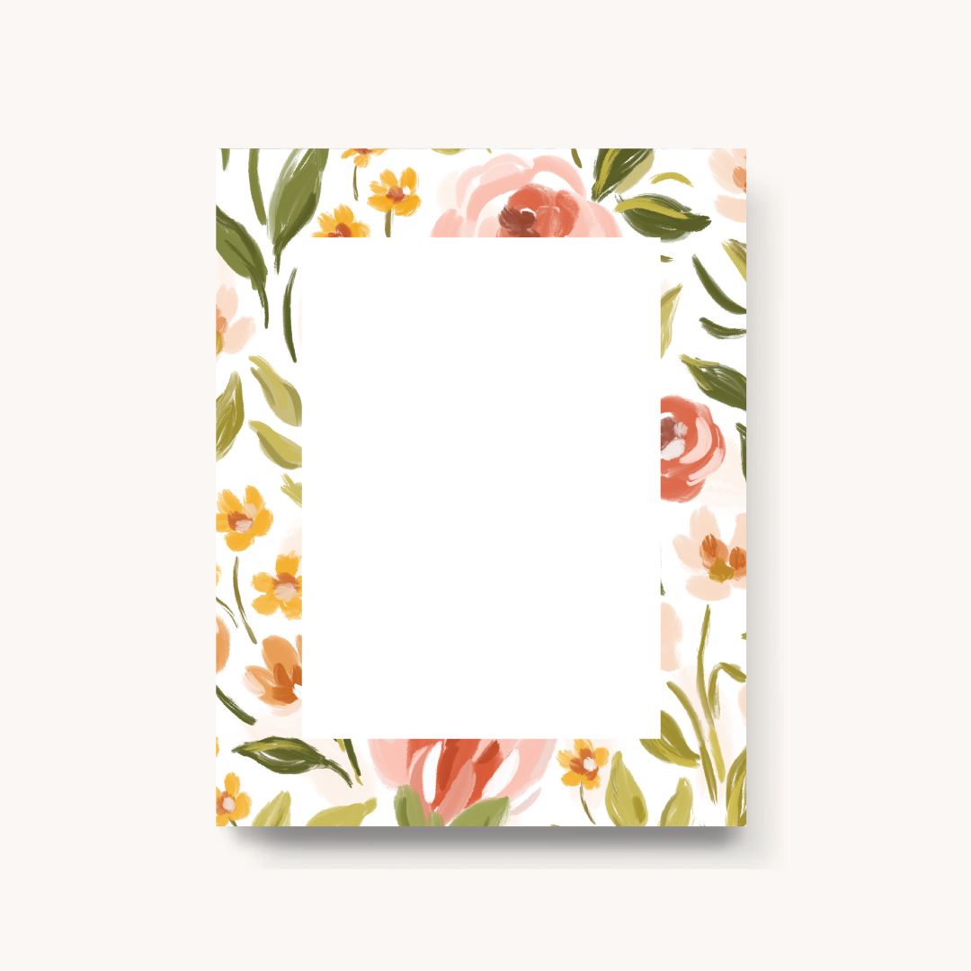 Spring Garden Notepad | 50-Page Recycled Paper Stationery – Elyse ...