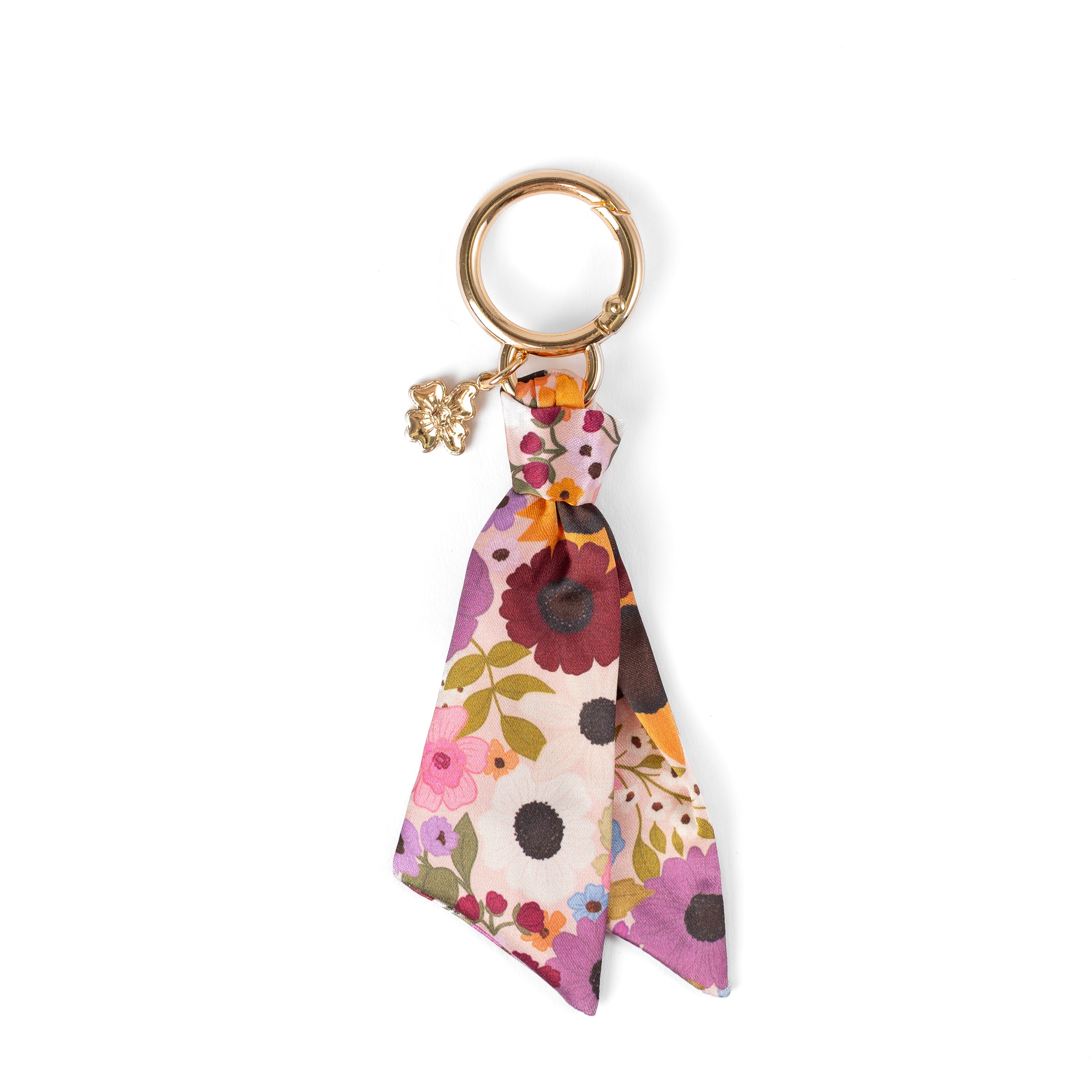 Satin Ribbon Keychain – Floral Bag Charm for Everyday Accessories ...