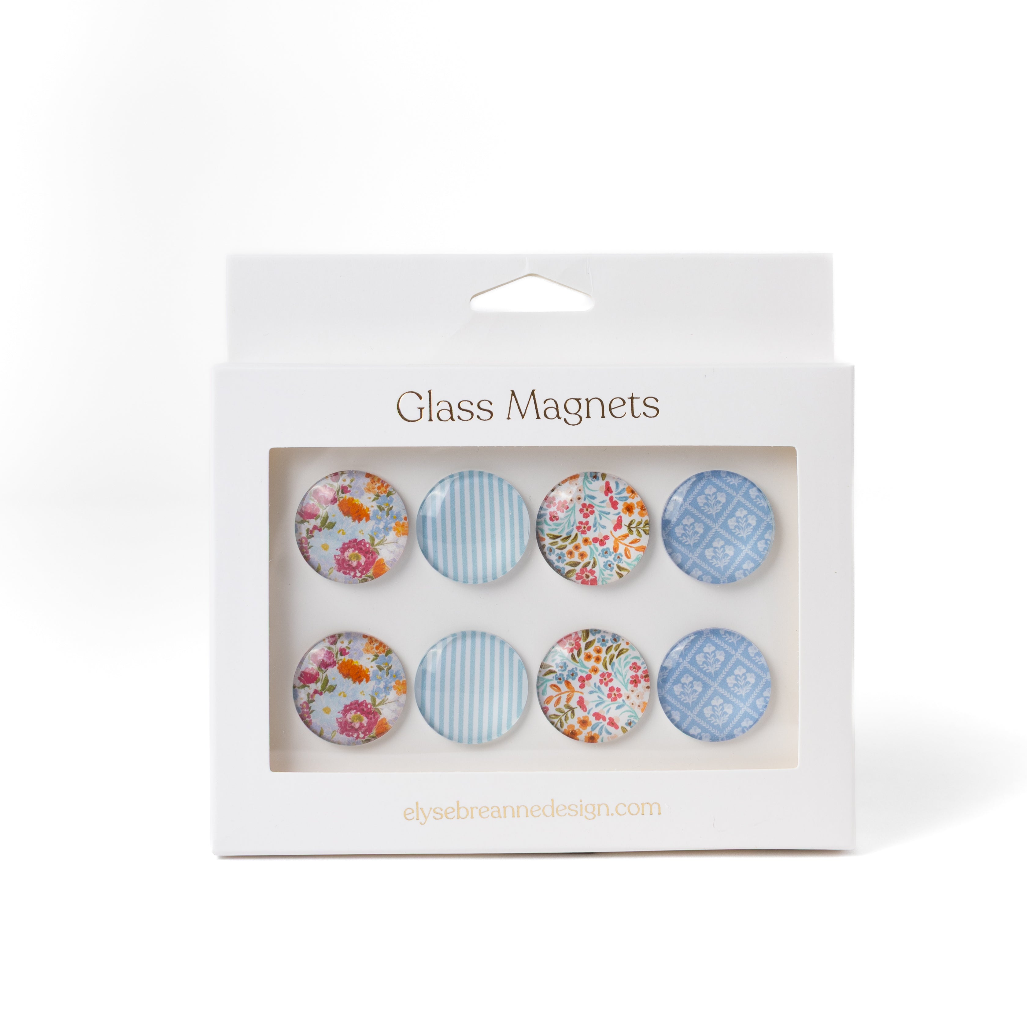 Floral Glass Magnet Set – Decorative Magnets for Home & Office – Elyse ...
