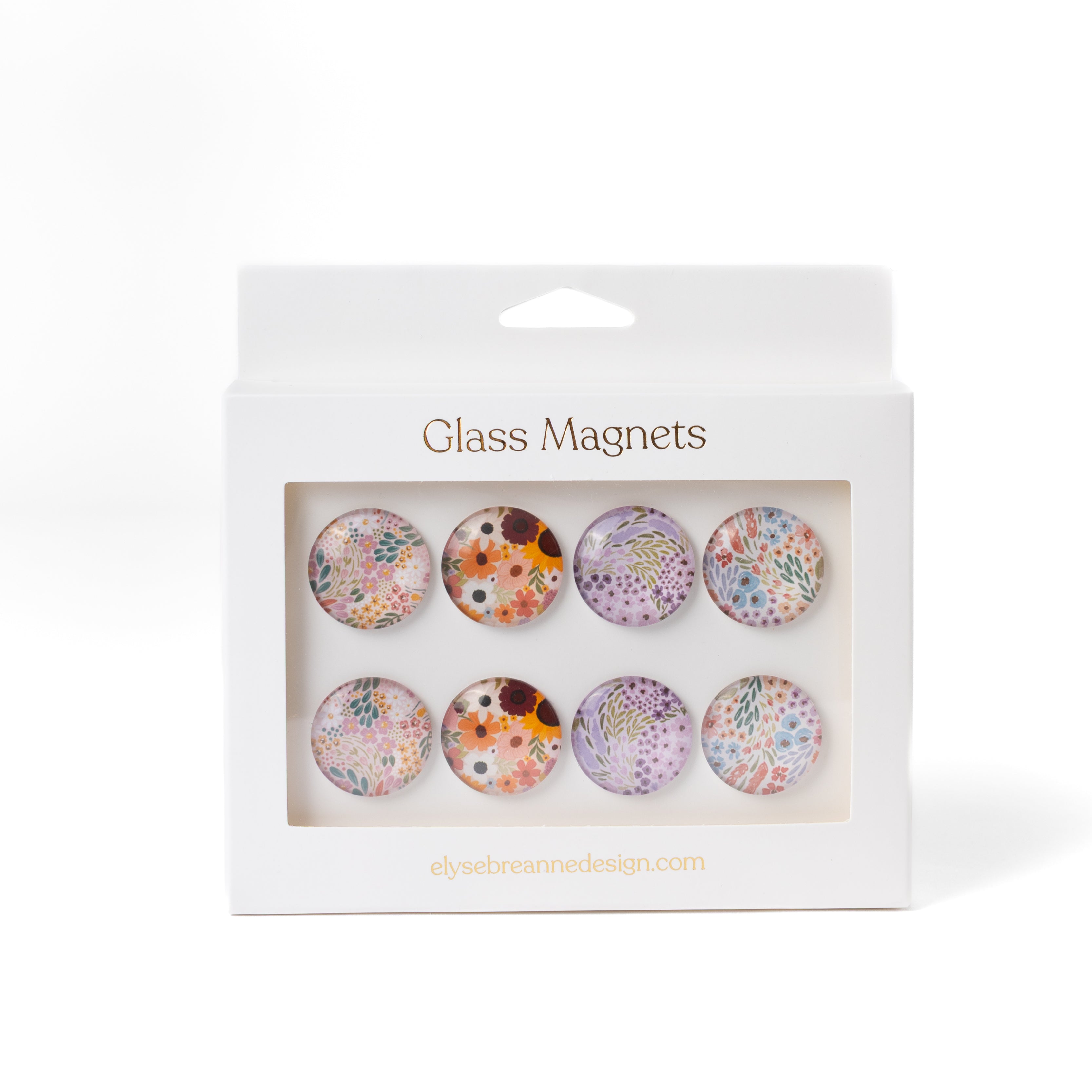 Floral Glass Magnet Set – 8-Piece Set for Notes, Photos & More – Elyse ...