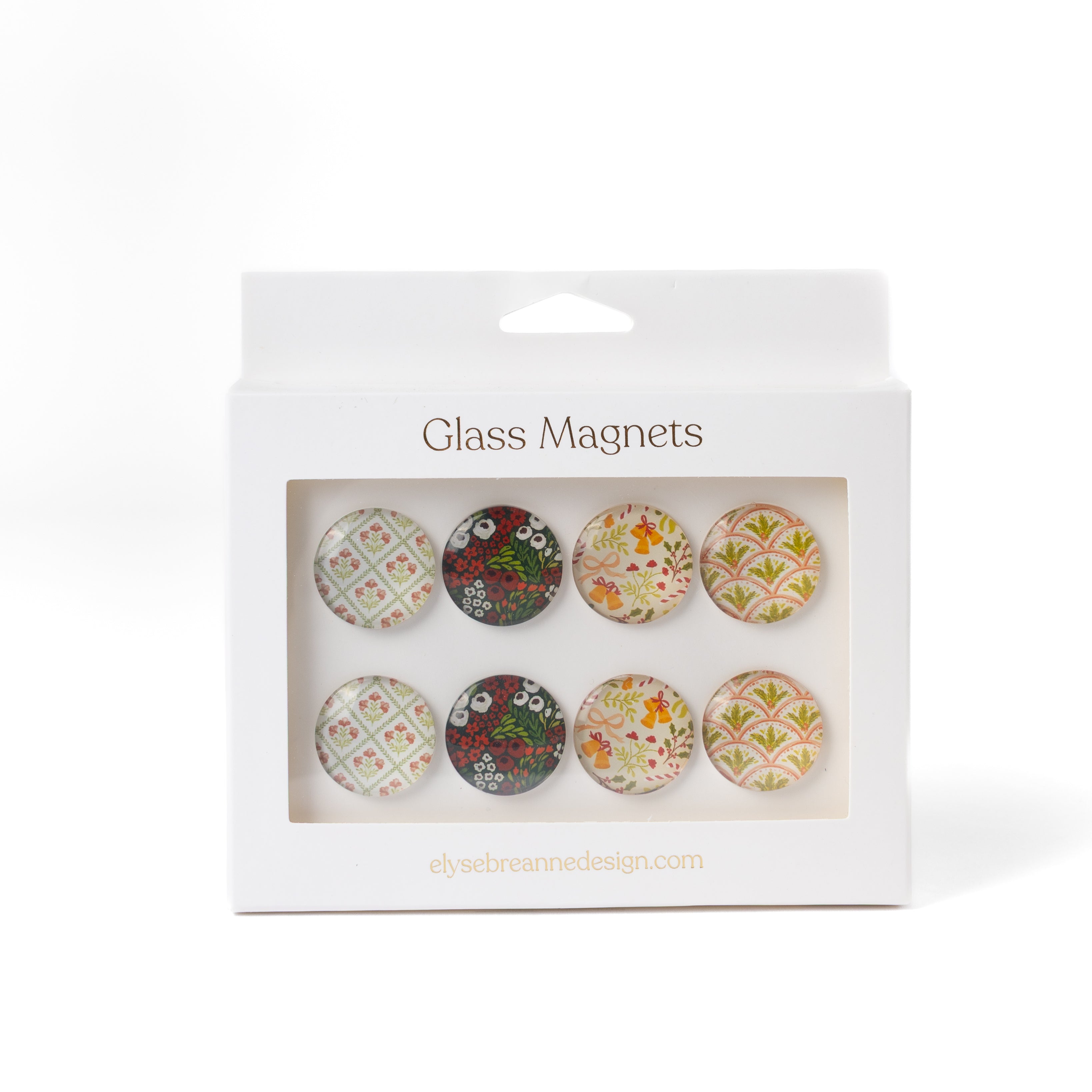 Christmas Glass Magnet Set – Decorative Magnets for Home & Office ...