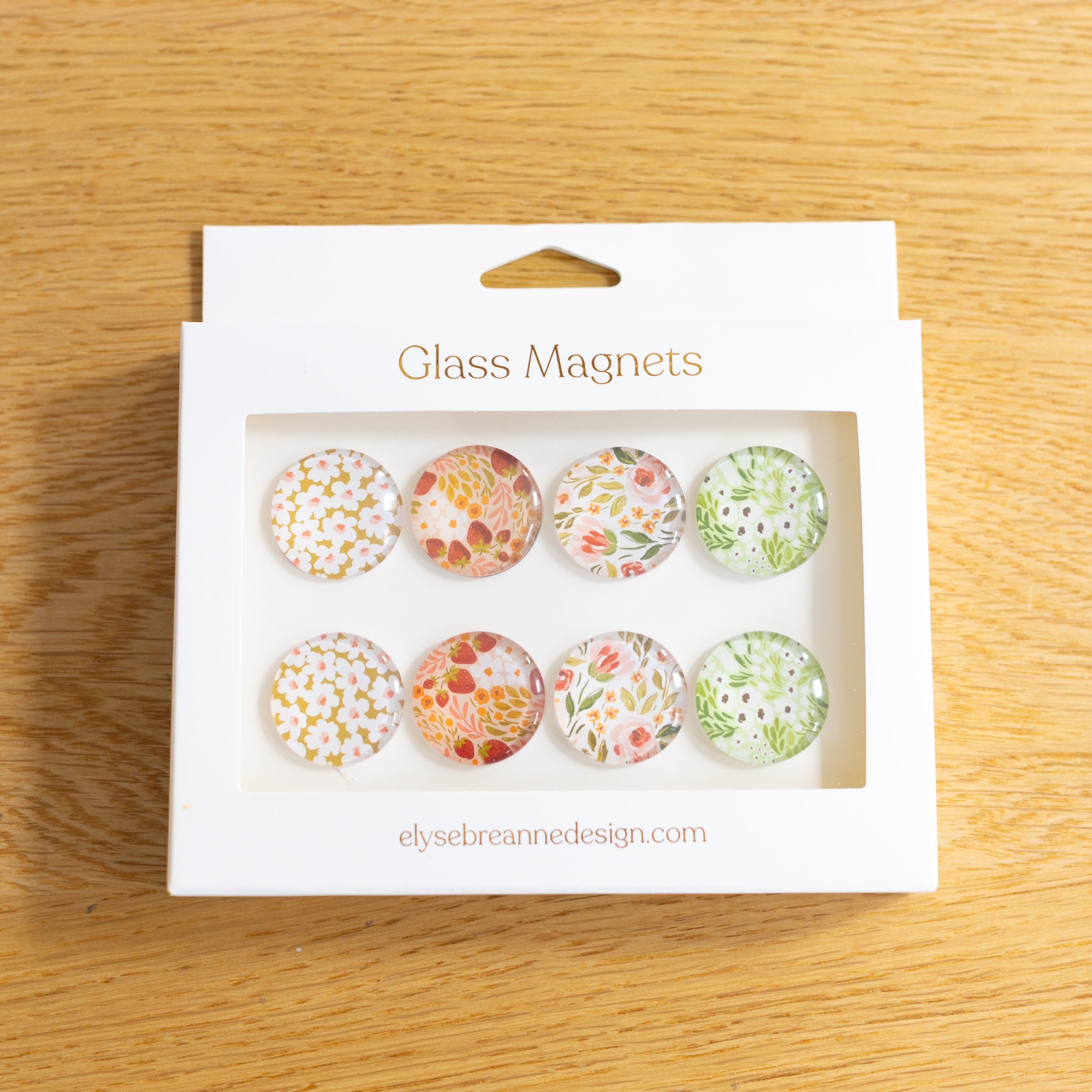 Floral Glass Magnet Set – 8-Piece Set for Home, Office, or Gifting ...