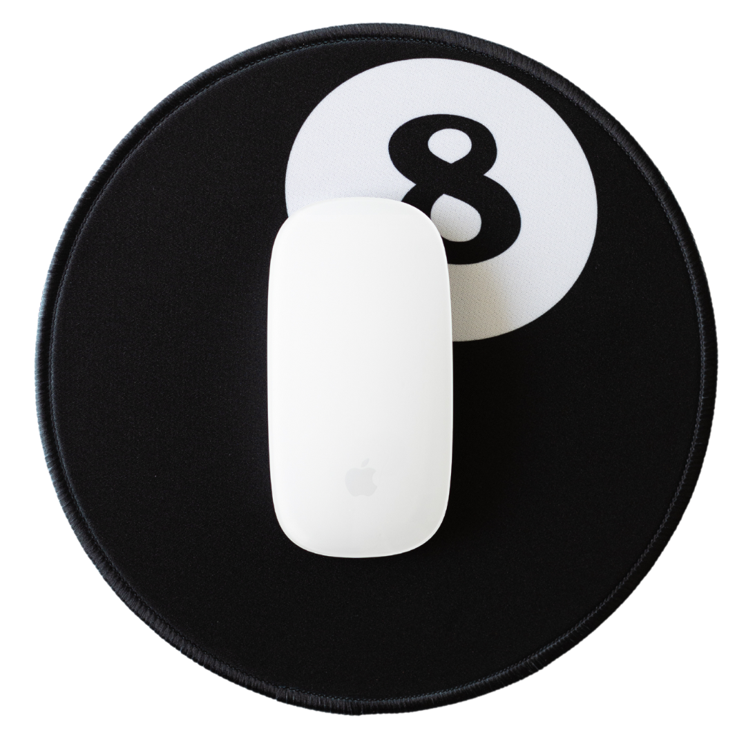 8 Ball Mousepad For Computers with Secure Non-Slip Backing 8.5" – Elyse ...