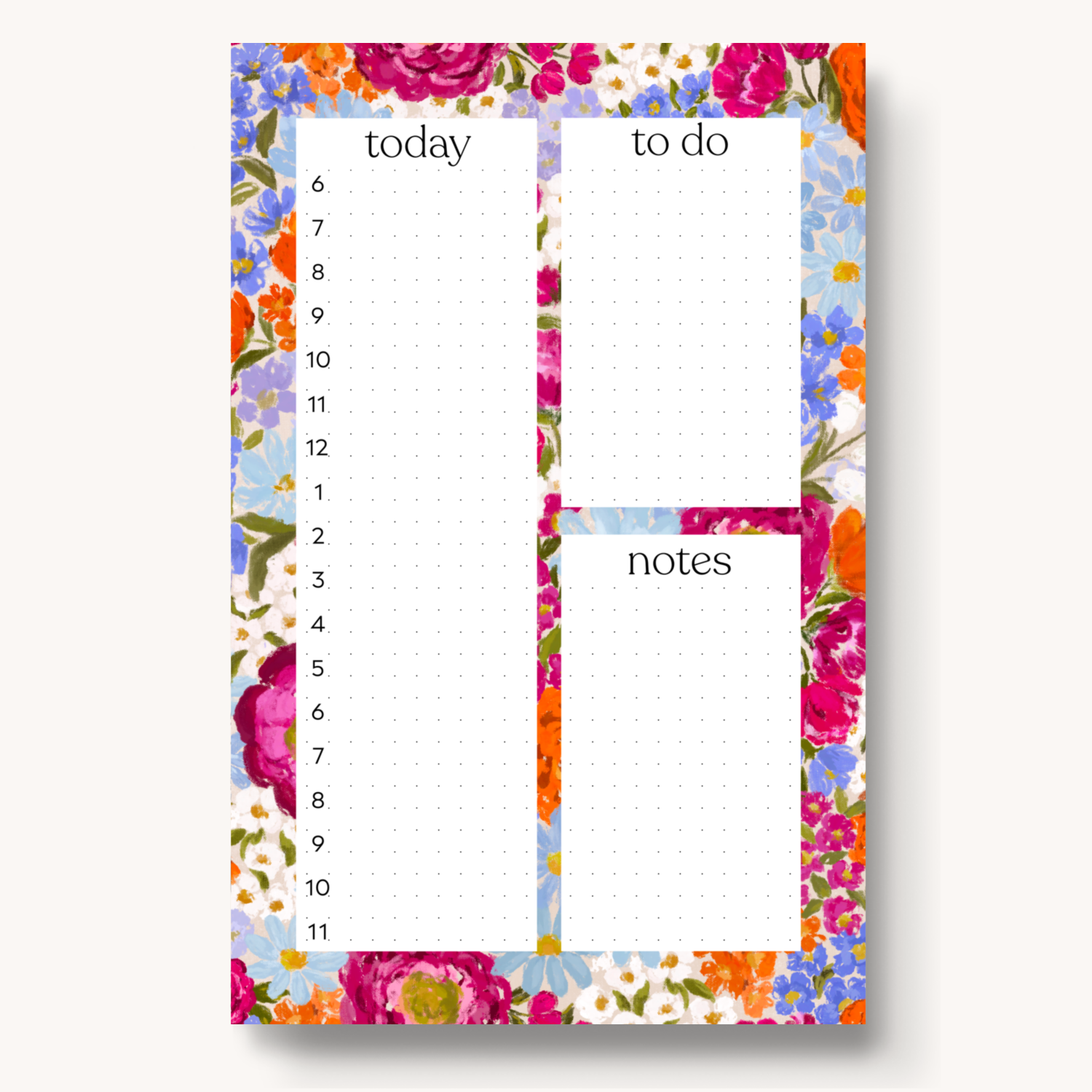 Hourly Daily Planner Notepad, 8.5x5.5" – Elyse Breanne Design