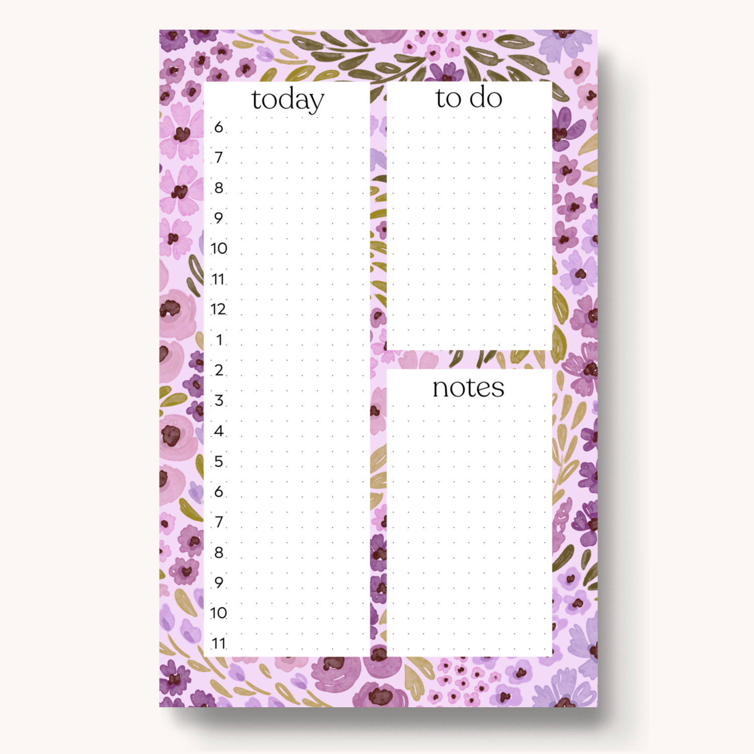 Hourly Daily Planner Notepad, 8.5x5.5" – Elyse Breanne Design