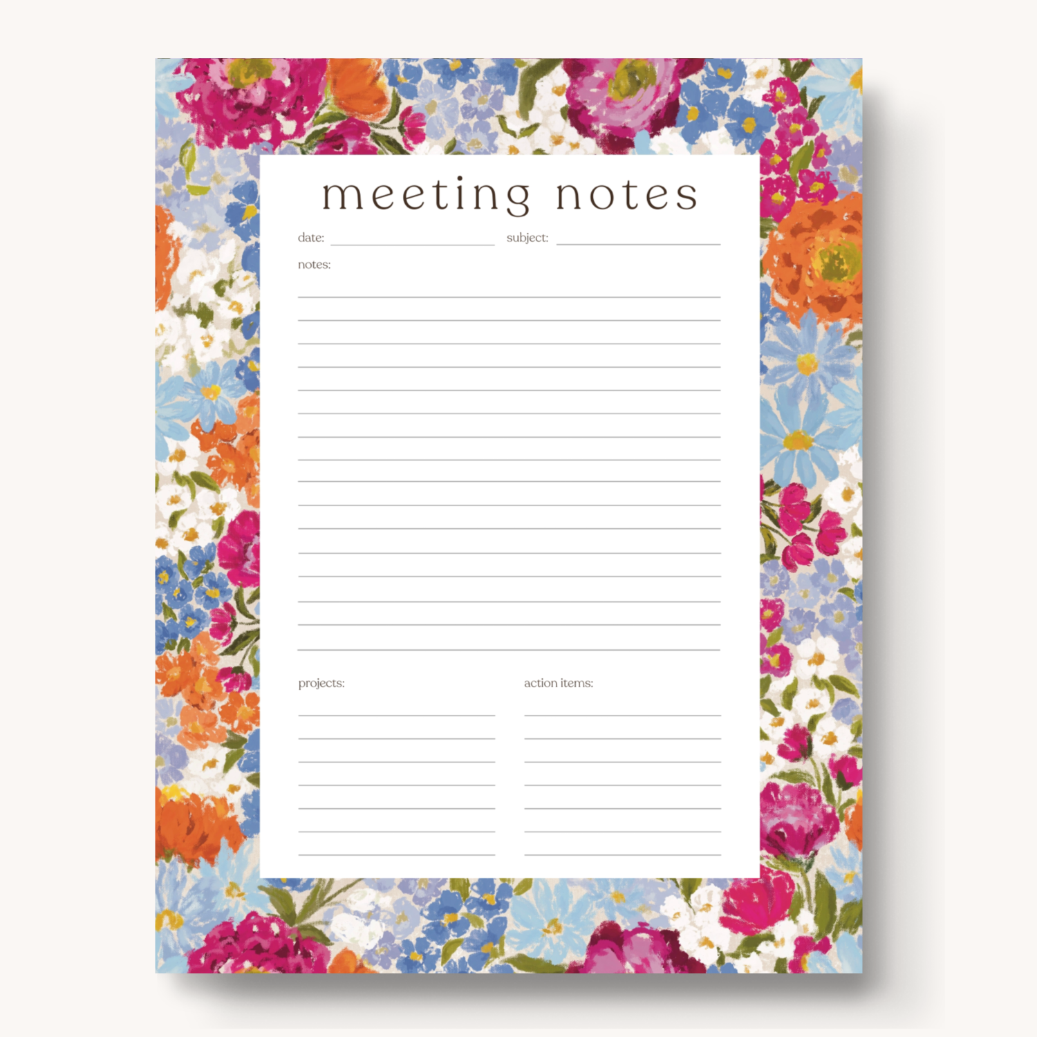 Meeting Notes Notepad, 11x8.5" – Elyse Breanne Design