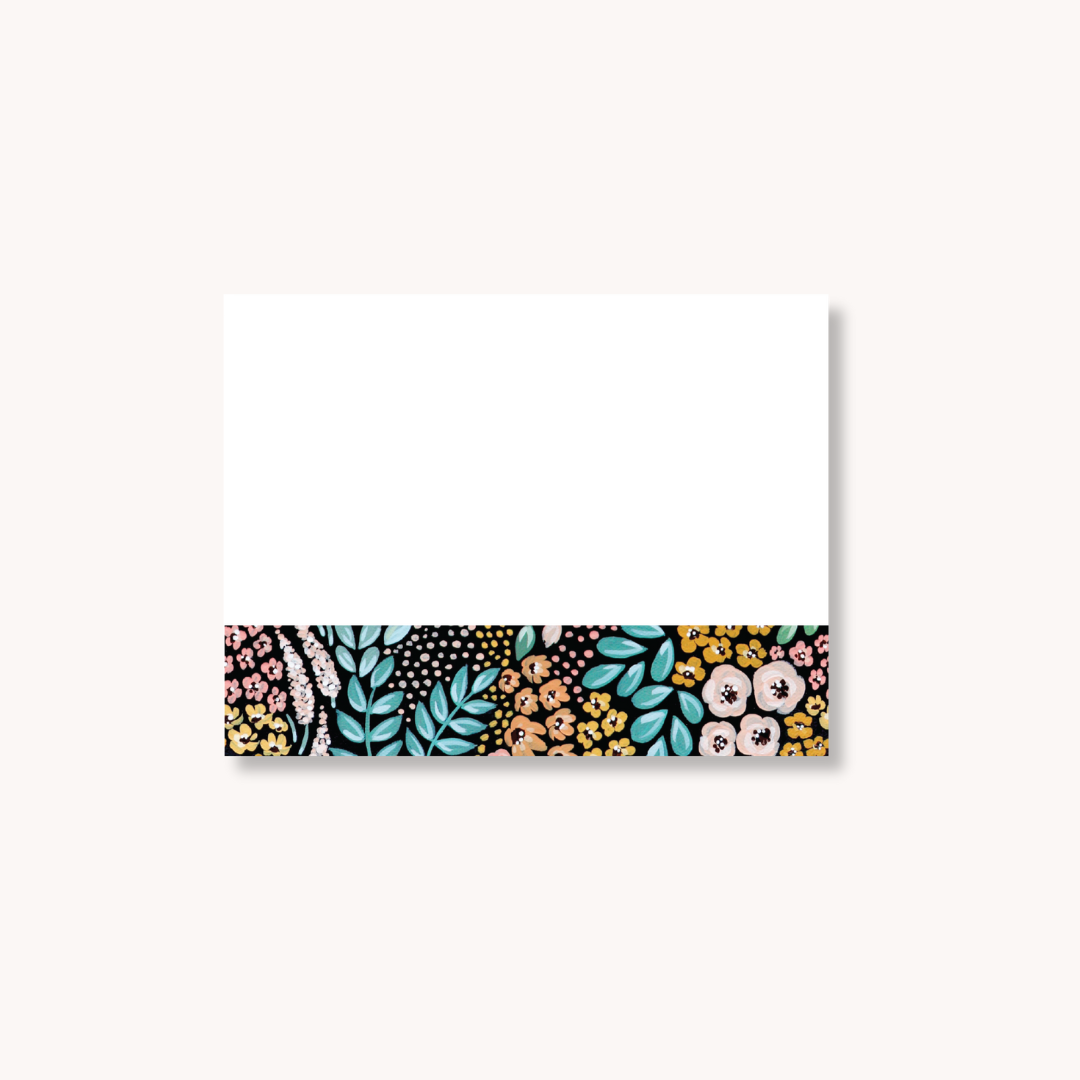 Black Floral Sticky Notes, 4x3" – Elyse Breanne Design