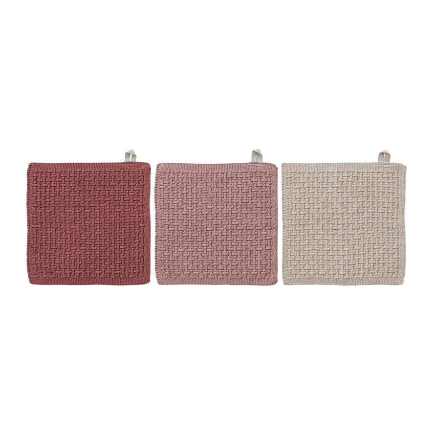 Square Cotton Knit Dish Cloths, Set of 3 – Elyse Breanne Design
