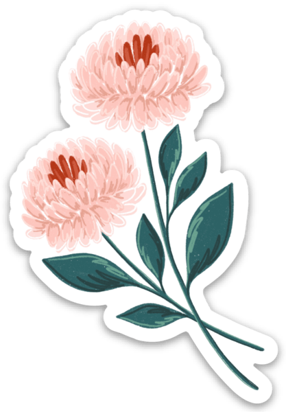 printable flower stickers