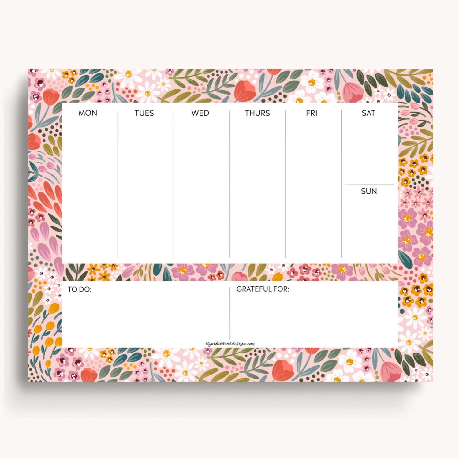 Weekly Planner Notepad, 8.5x11" – Elyse Breanne Design